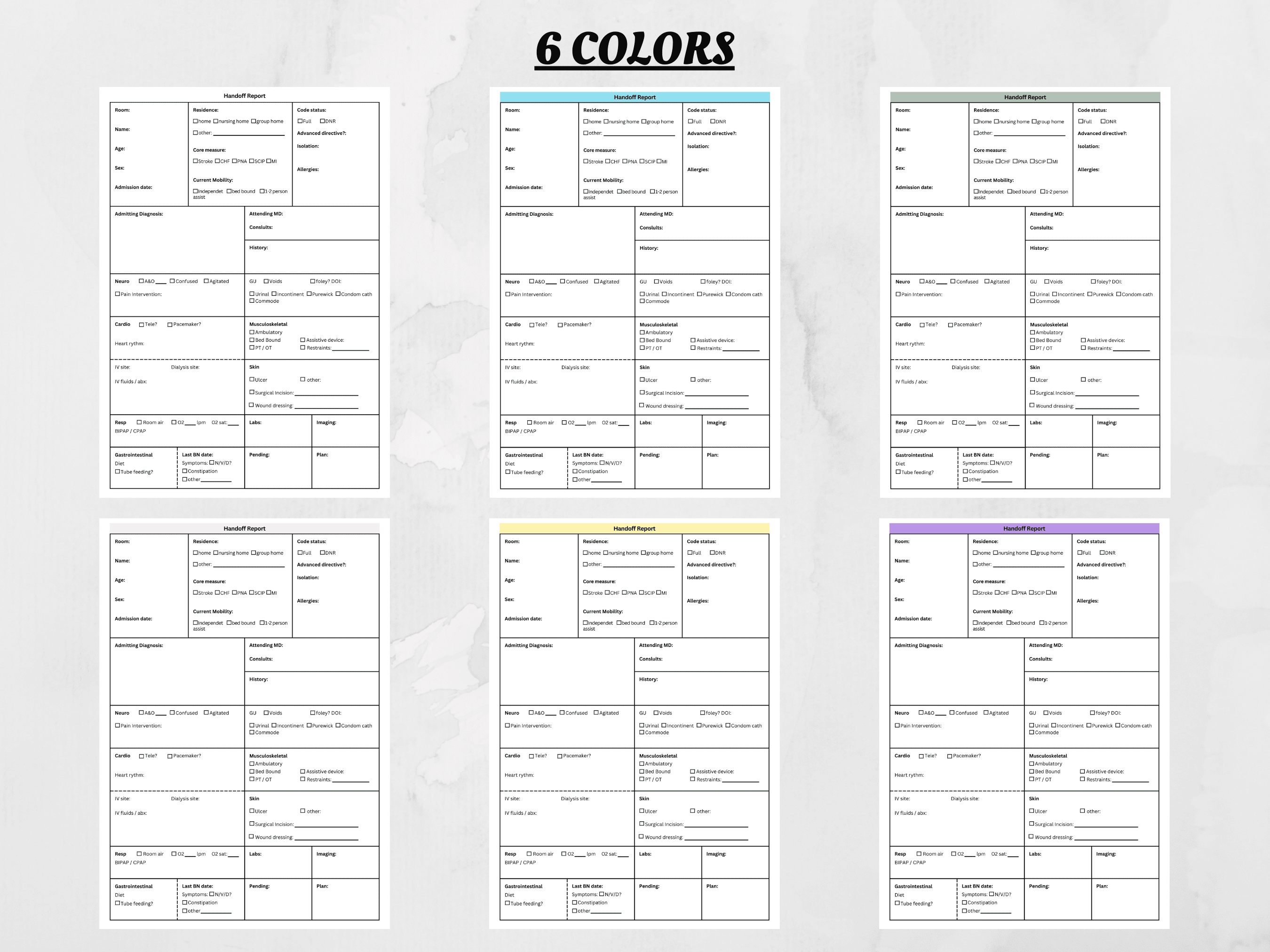 Nursing Report Sheet Study In Nursing