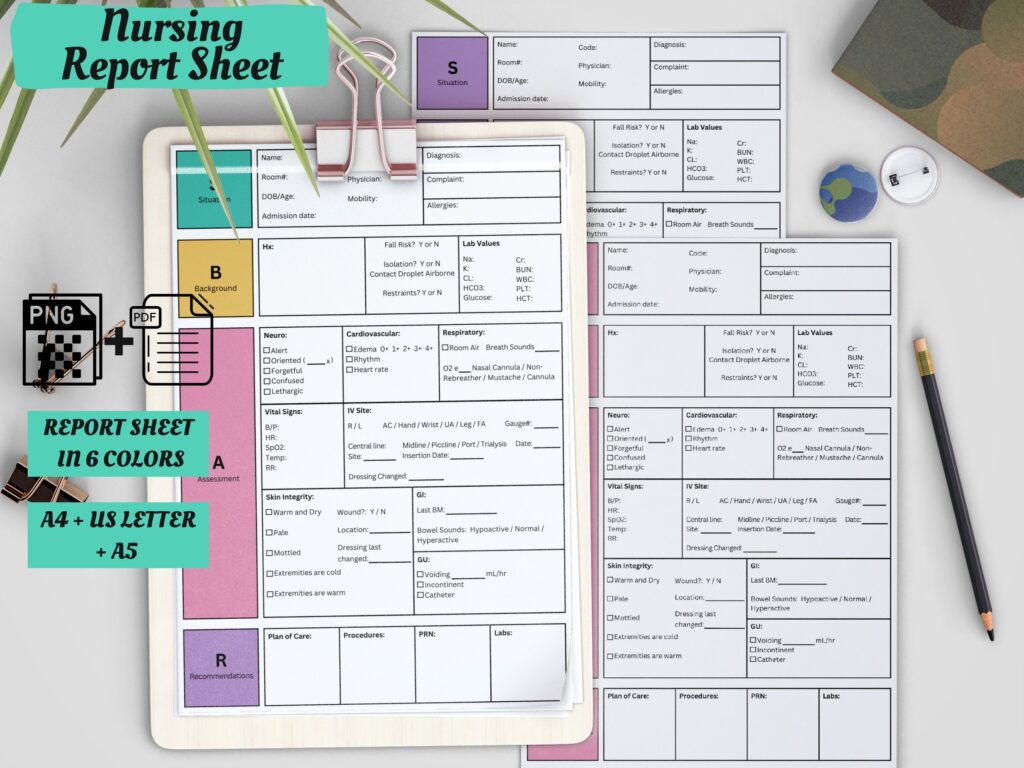 Download Nursing Reports Sheets for Organized Documentation
