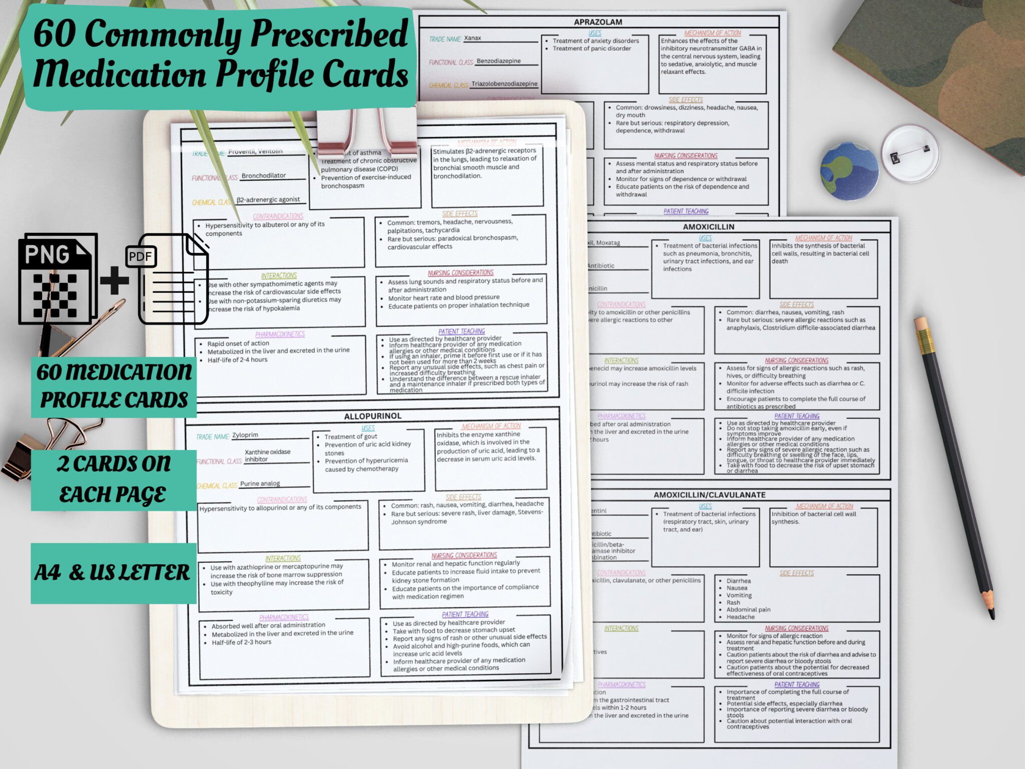 Drug Cards Medication Card Templates Nursing Students Study In Nursing
