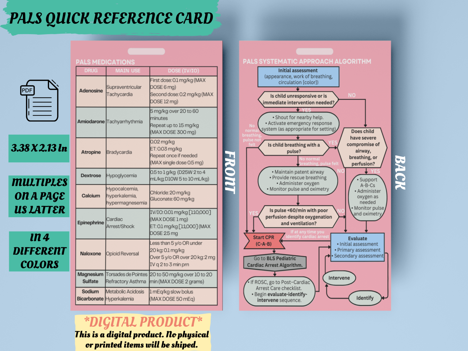 PALS Quick Reference Budge Buddy - Study In Nursing